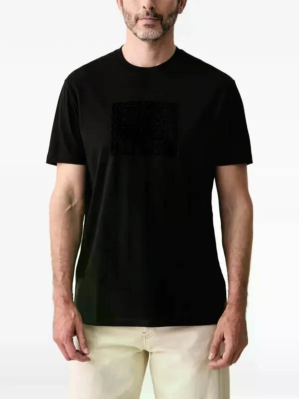 Armani Exchange Logo-print Crew-neck T-shirt - Black