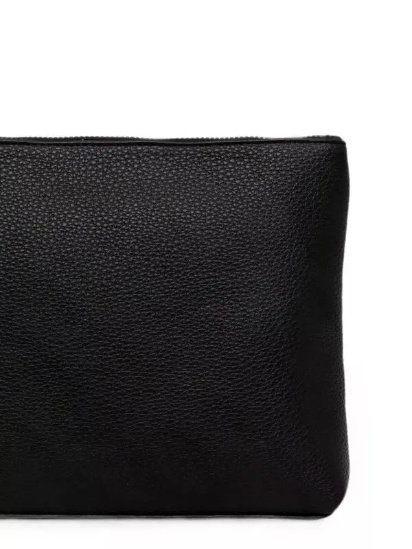 Armani Exchange Logo-print Pebbled-effect Clutch Bag