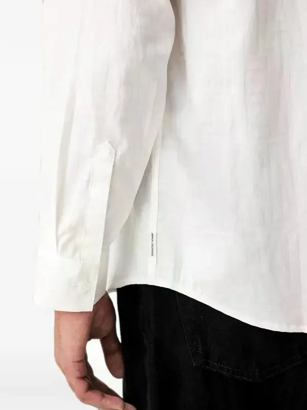 Armani Exchange Logo-jacquard Long-sleeved Shirt