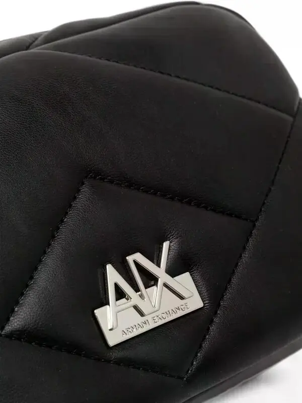 Armani Exchange Quilted Logo-plaque Shoulder Bag