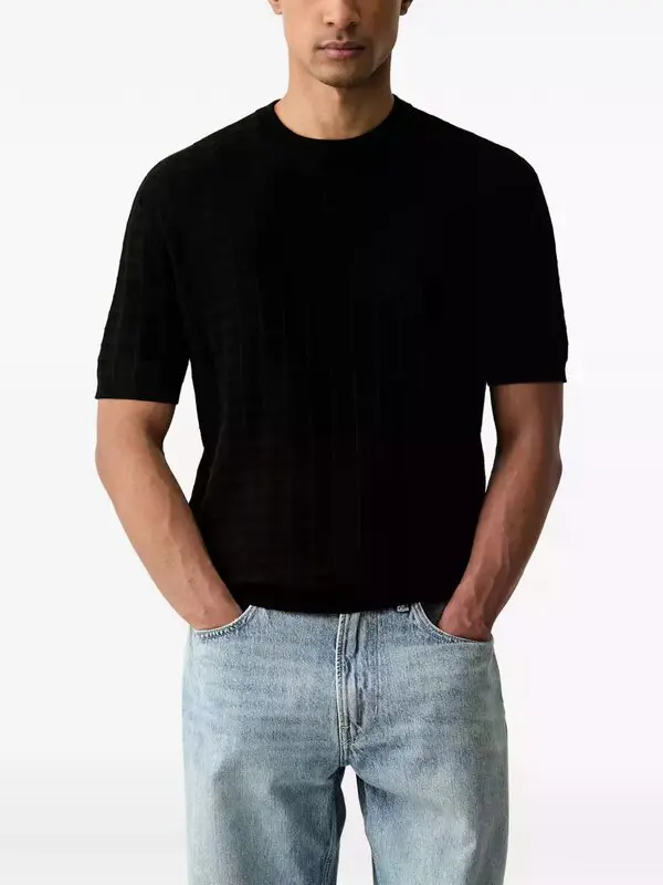 Armani Exchange Check-pattern T-shirt