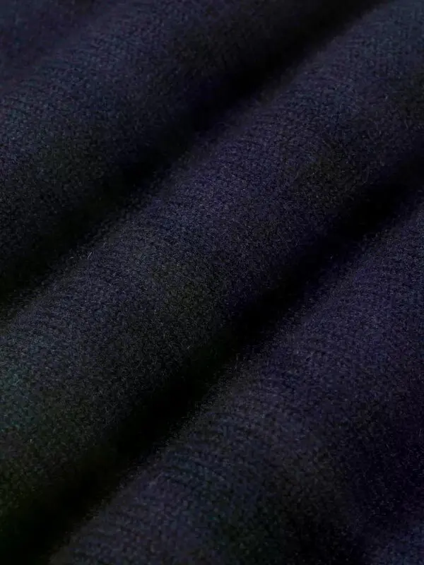 DORIANI CASHMERE Ribbed-knit Mock-neck Sweater