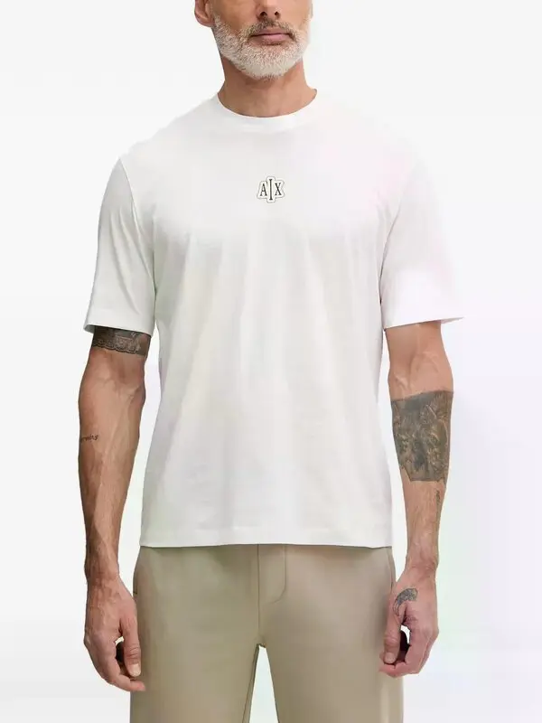 Armani Exchange Logo-print T-shirt - Neutrals