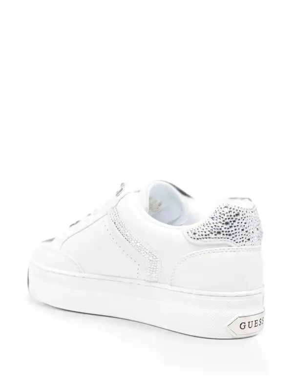 Guess Rhinestone-embellished Leather Sneakers