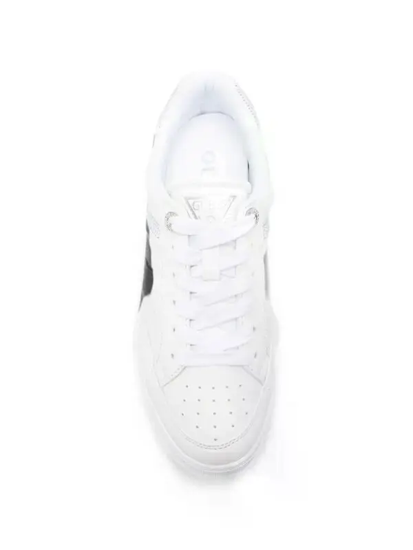 Guess Rhinestone-embellished Leather Sneakers