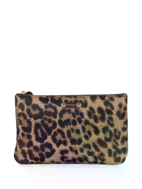 Borbonese Leopard-print Logo-plaque Wallet