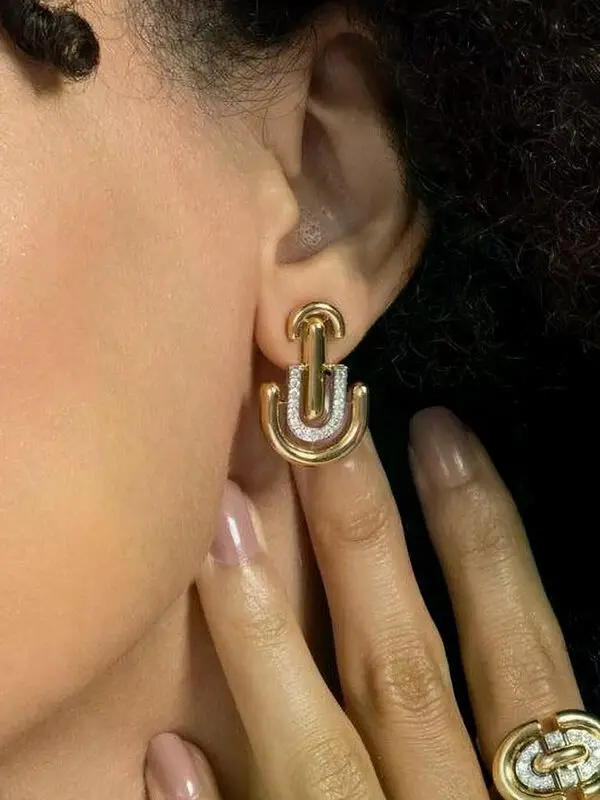 David Webb Unity Diamond Earrings
