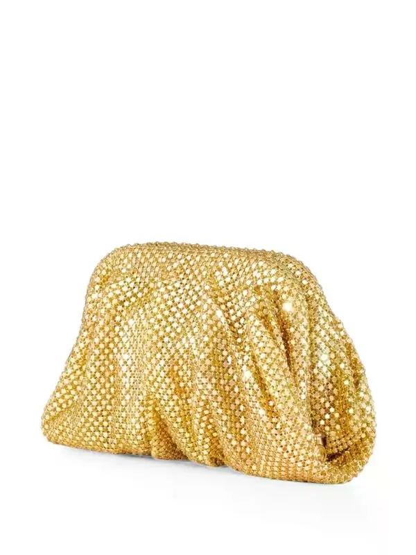 Benedetta Bruzziches Venus Crystal-embellished Draped Clutch Bag - Gold