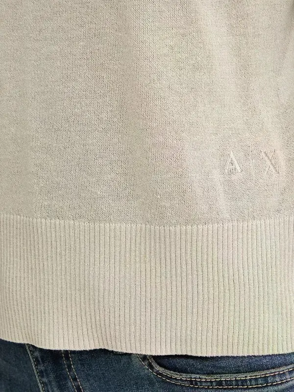Armani Exchange Open-back Ribbed-trim Top