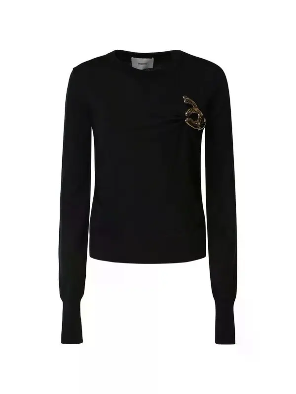 Coperni Hand-brooch Long-sleeve Sweater