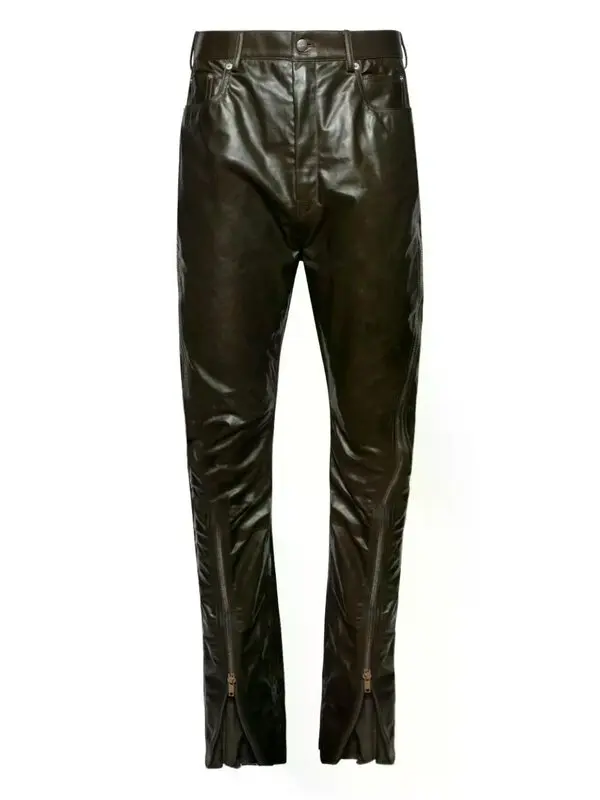 Rick Owens Zip-detail Leather Trousers