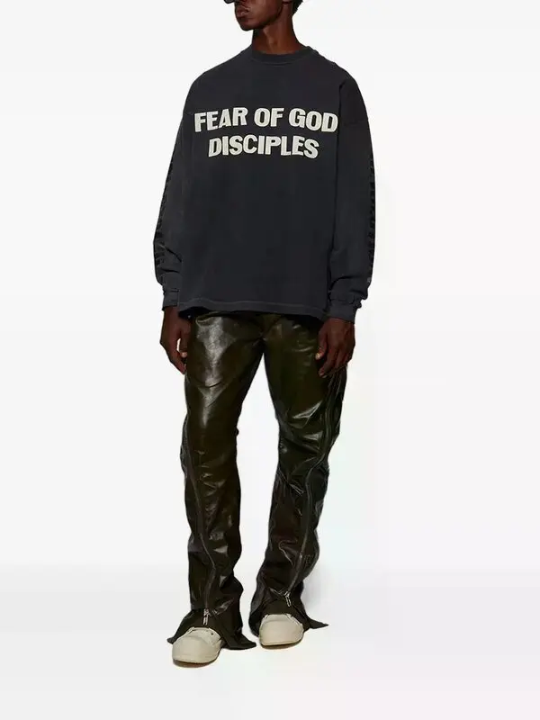 Rick Owens Zip-detail Leather Trousers