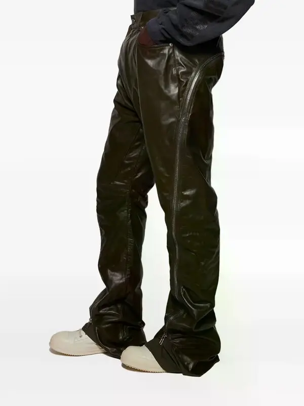 Rick Owens Zip-detail Leather Trousers