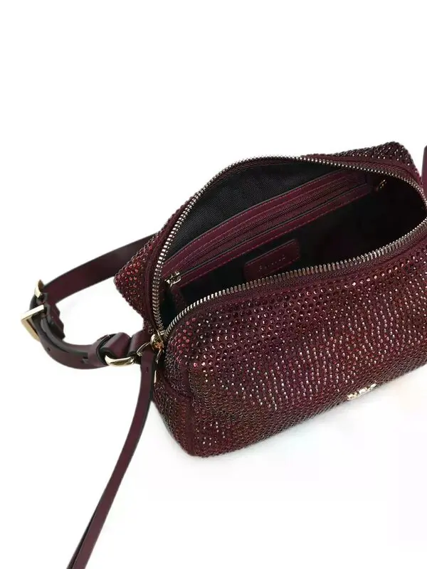 Pinko Crystal-embellished Love Birds Shoulder Bag