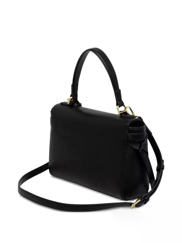 Moschino Logo-plaque Grained-effect Tote Bag