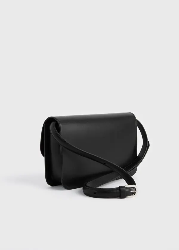 TOTEME T-lock Leather Crossbody - Black