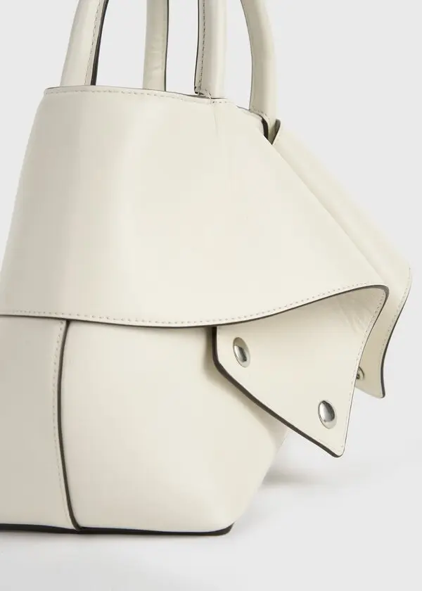 TOTEME Small Mercer Leather Tote Stone/red