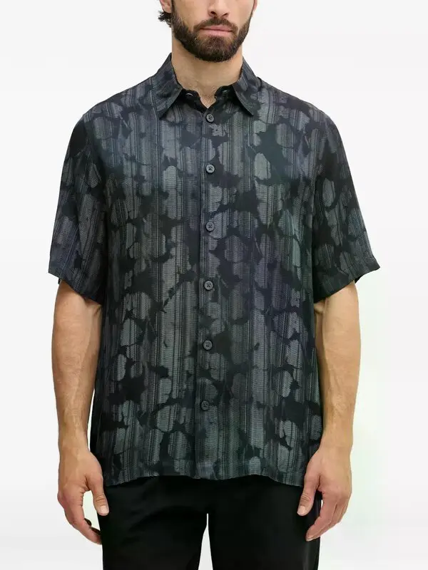Armani Exchange Abstract-print Short-sleeve Shirt