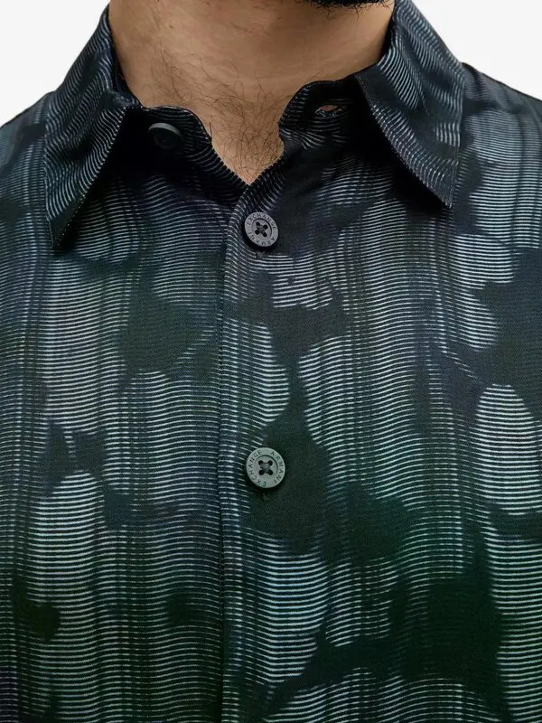 Armani Exchange Abstract-print Short-sleeve Shirt