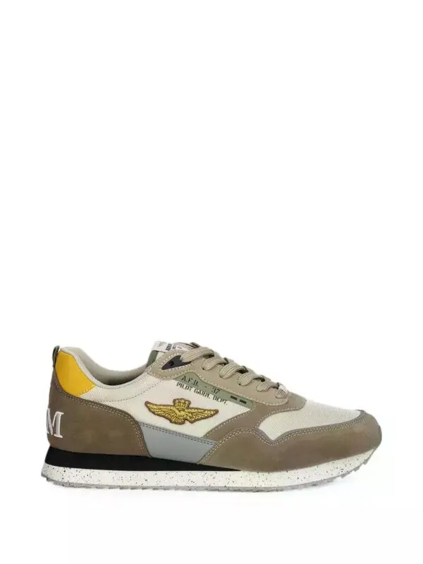 AERONAUTICA MILITARE Logo Embroidered Paneled Sneakers