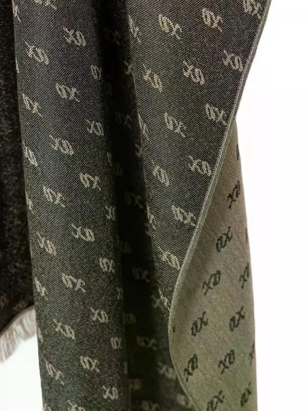 Armani Exchange Logo-jacquard Frayed Scarf