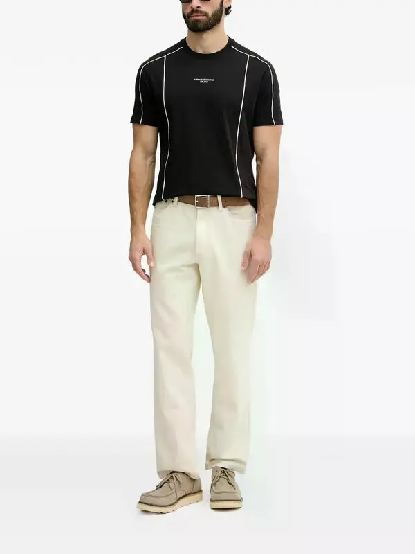 Armani Exchange Piping-detail Logo-print T-shirt