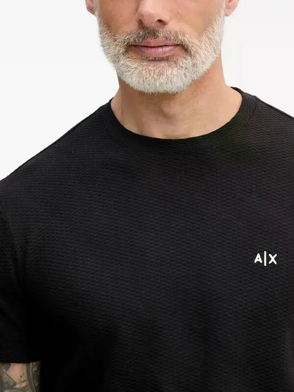 Armani Exchange Textured Logo-print T-shirt