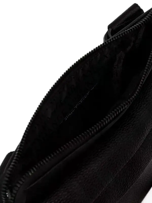 Armani Exchange Logo-plaque Pebbled-effect Belt Bag