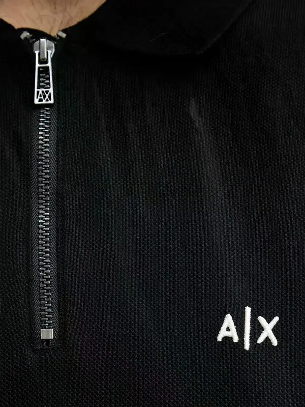 Armani Exchange Piped Zip-fastening Polo Shirt