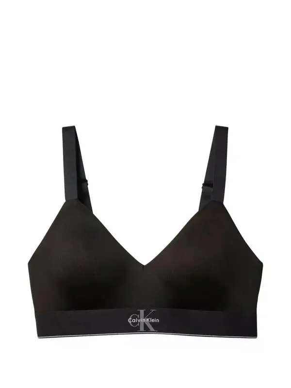 Calvin Klein Logo-print Elasticated-underband Bra