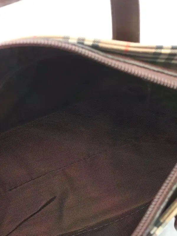 Burberry Haymarket Check Canvas Top Handle Bag