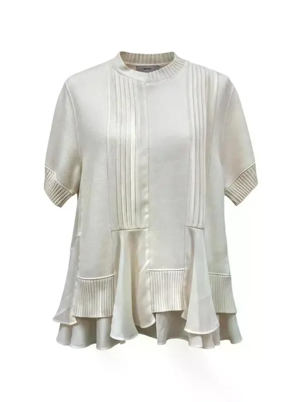 Sacai Ruffled Pleated T-shirt