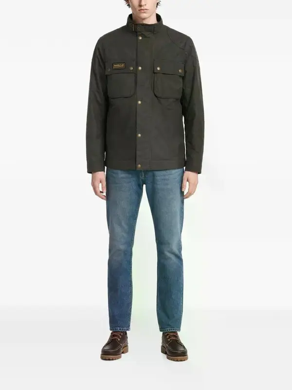 BARBOUR INTERNATIONAL Merton Buckled-collar Waxed-cotton Jacket
