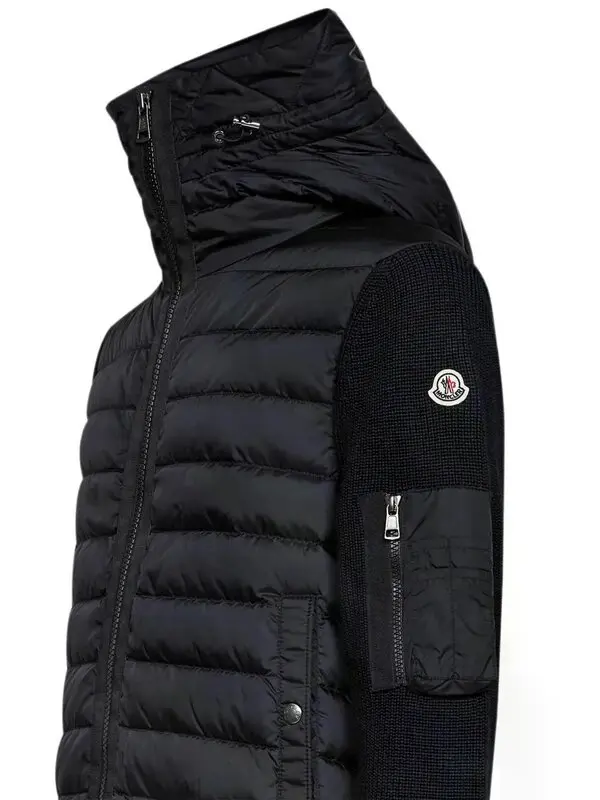 Moncler Zip-up Cardigan With Down-filled Front Panel