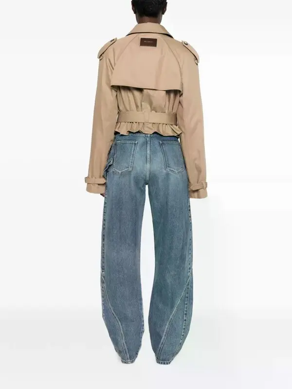 JW Anderson Cropped Trench Coat In Beige