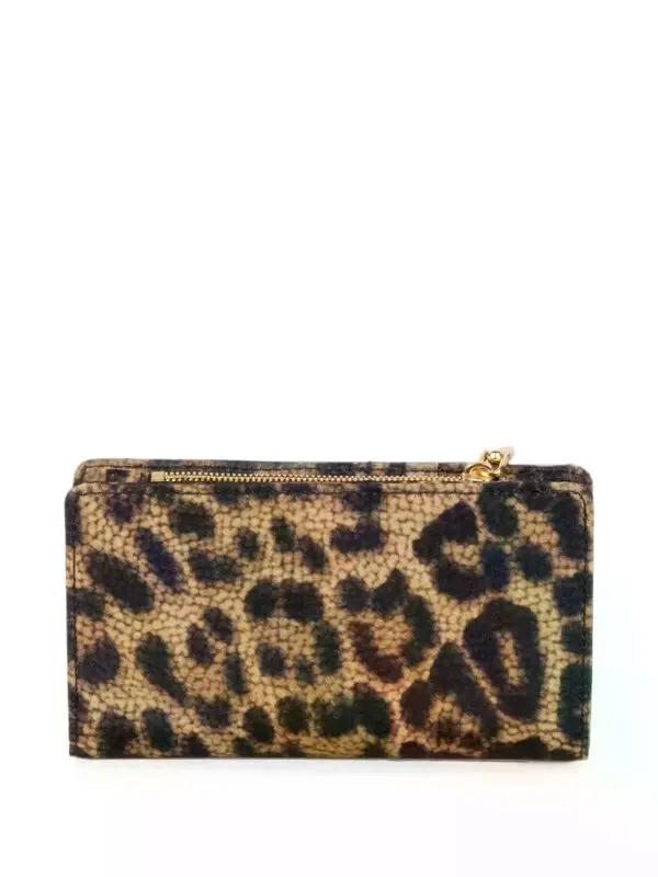 Borbonese Leopard-print Logo-plaque Wallet