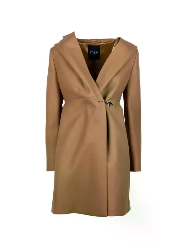 FAY Hooded Lobster-claw-fastening Coat