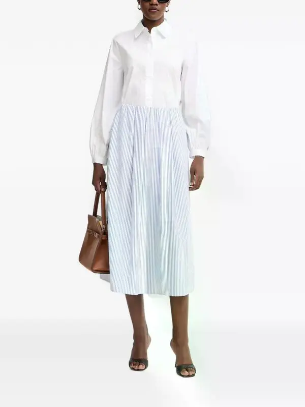 Armani Exchange Vertical-stripe Pleated Skirt