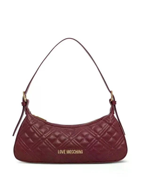 Moschino Quilted-finish Logo-plaque Shoulder Bag