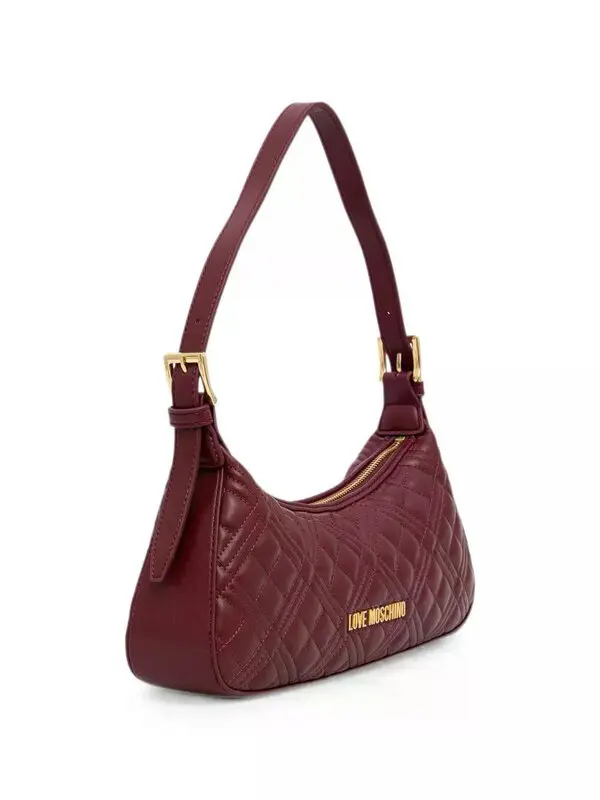 Moschino Quilted-finish Logo-plaque Shoulder Bag