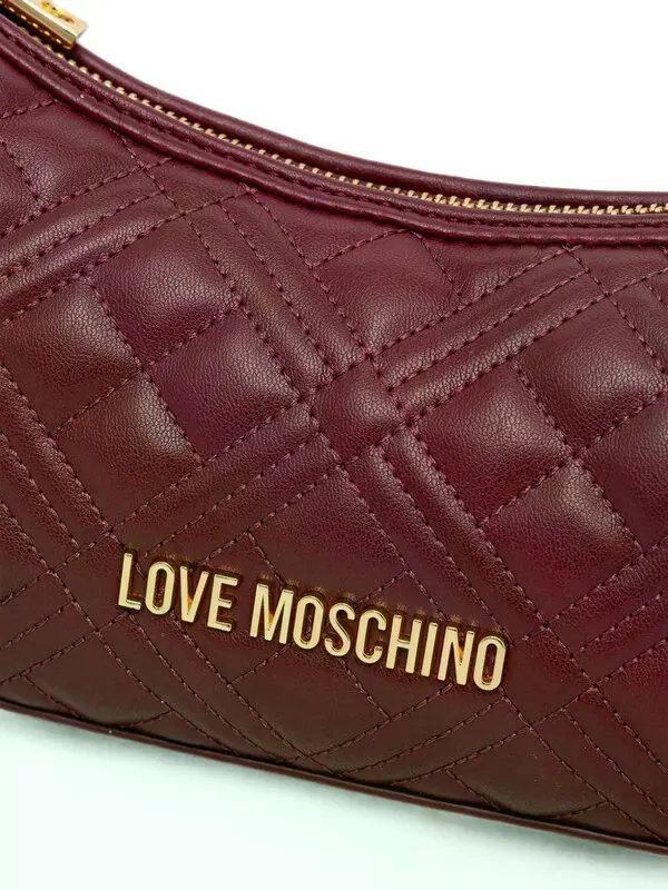 Moschino Quilted-finish Logo-plaque Shoulder Bag