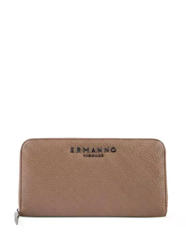 Ermanno Scervino Aria Pebbled Zip-around Wallet - Brown