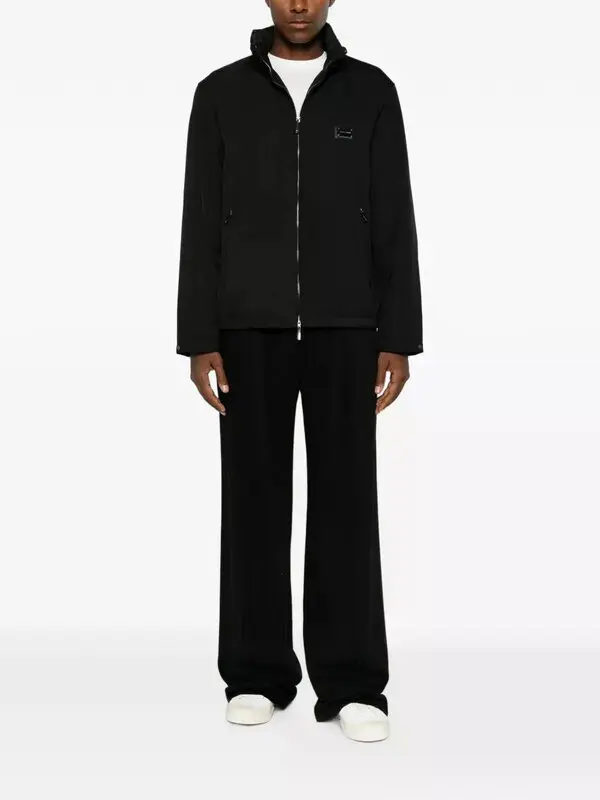 Emporio Armani High-neck Logo Plaque Jacket