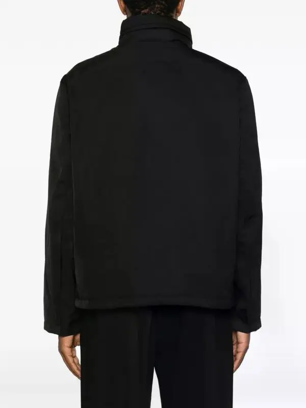 Emporio Armani High-neck Logo Plaque Jacket