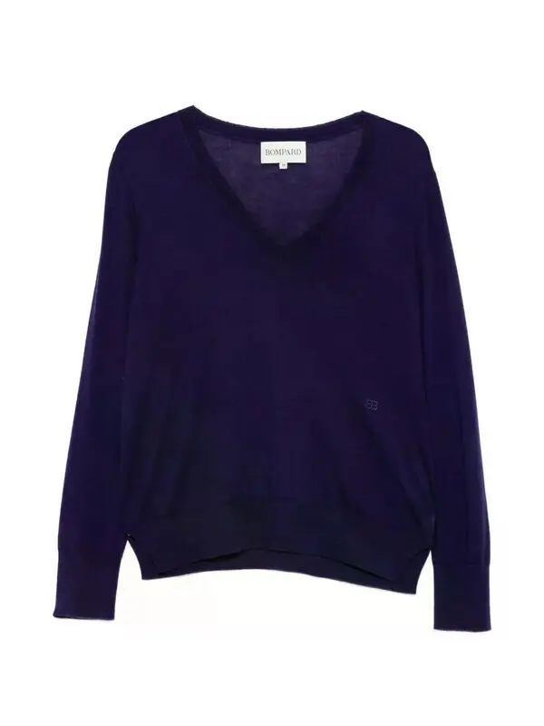Eric Bompard Jersey Knit V-neck Sweater