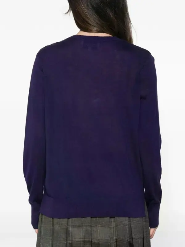Eric Bompard Jersey Knit V-neck Sweater