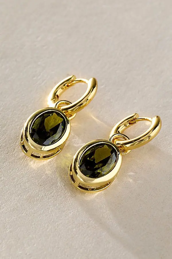 ALV Sister Hoop Earrings - Olive