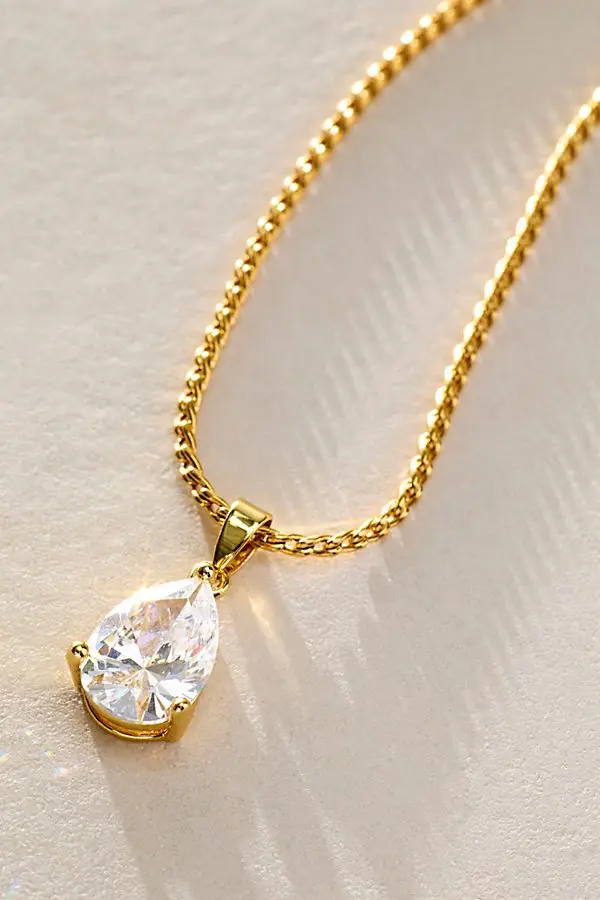 BRENDA GRANDS Pear Pendant Necklace