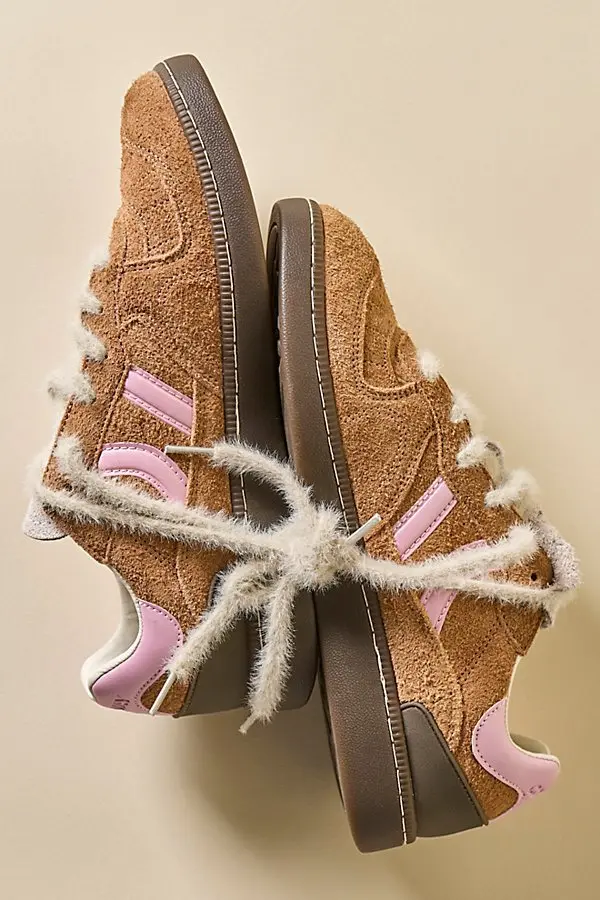COOLWAY X Fp Goal Low-top Suede Sneakers - Camel