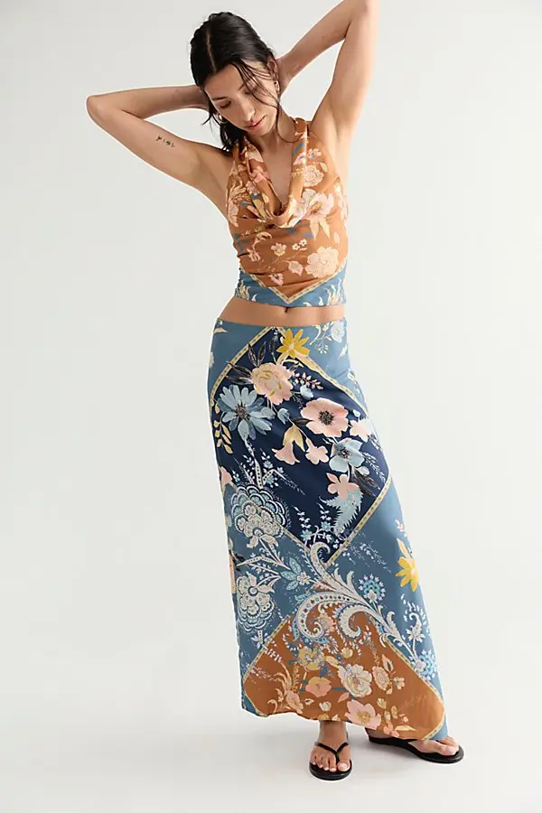 Free People Dazzled Maxi Skirt Set